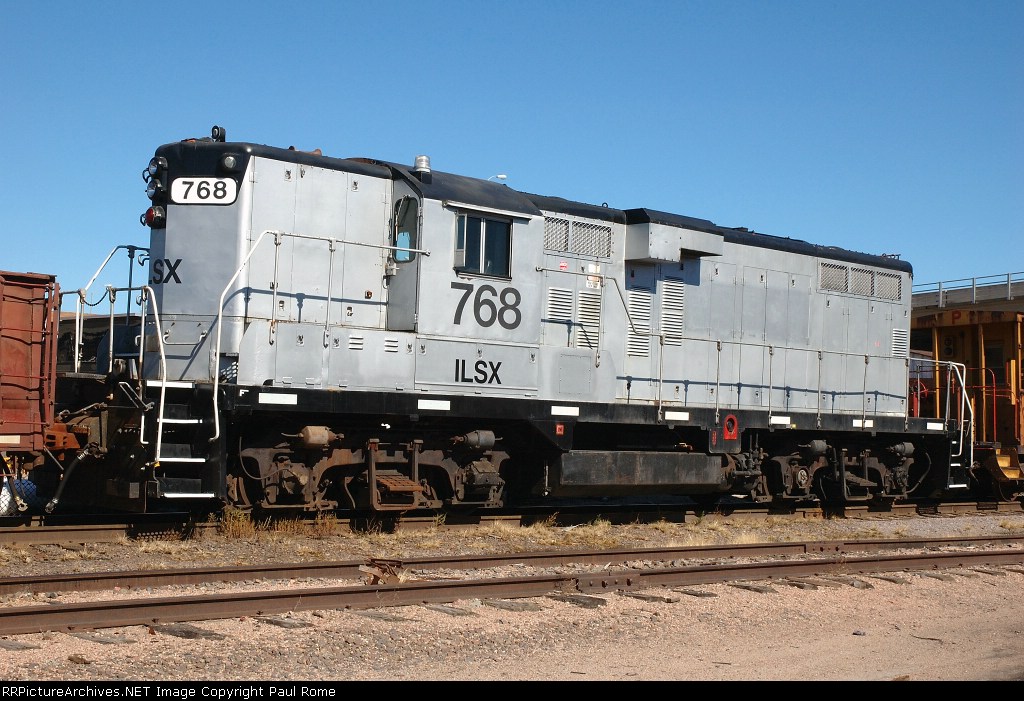 ILSX 768, ex Amtrak GP9, is enroute to it's new home in Albion Nebraska. Photo taken on the UP